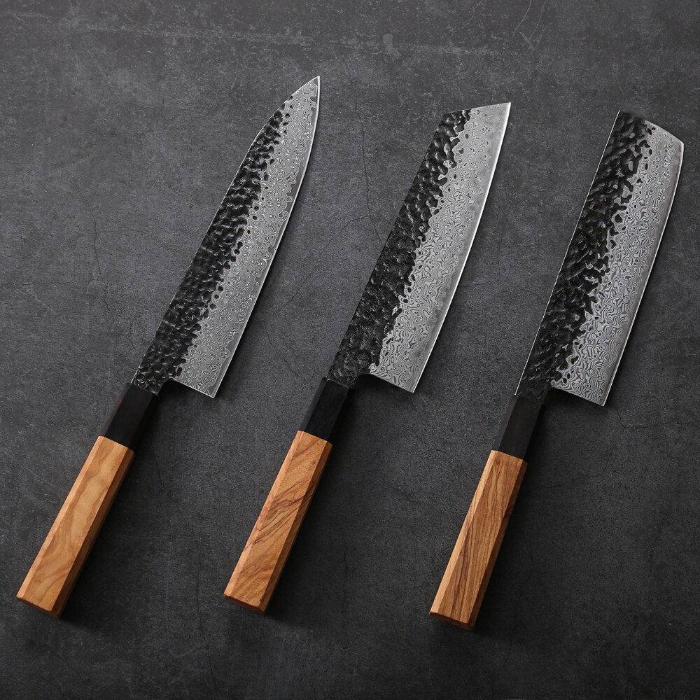 Handmade Clad Steel Japanese Kitchen knives Chef K... – Vicedeal