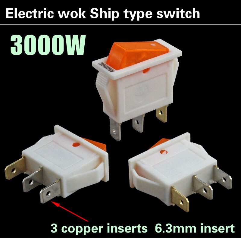 KCD3 3000W white boat type switch Rocker Switch 25... – Grandado