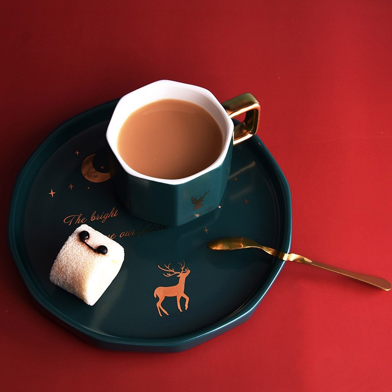 Nordic Geometry Tea Cup Set Porcelain Espresso Cup... – Grandado