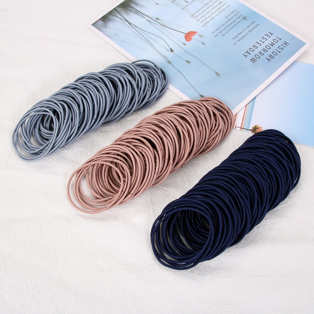 100 stks/set Elastische Rubber Hair Ties Band Rope... – Grandado