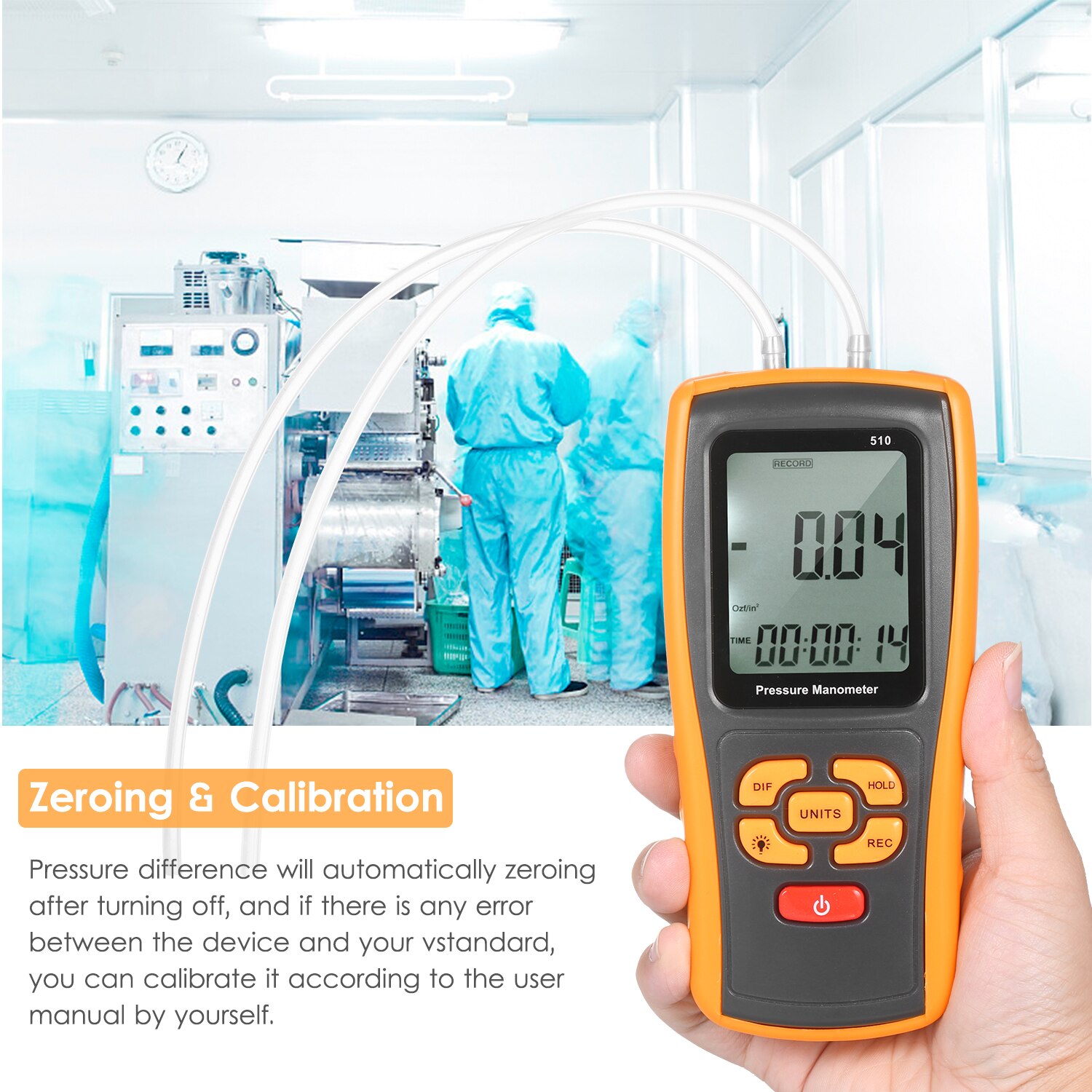 Precision Digital Manometer ±10 kPa Air Pressure M... – Grandado