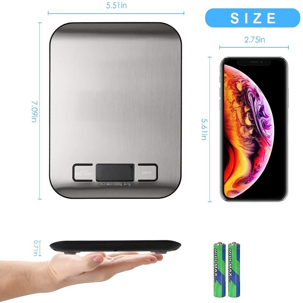AIRMSEN Household Kitchen Scale Electronic Food Sc... – Grandado