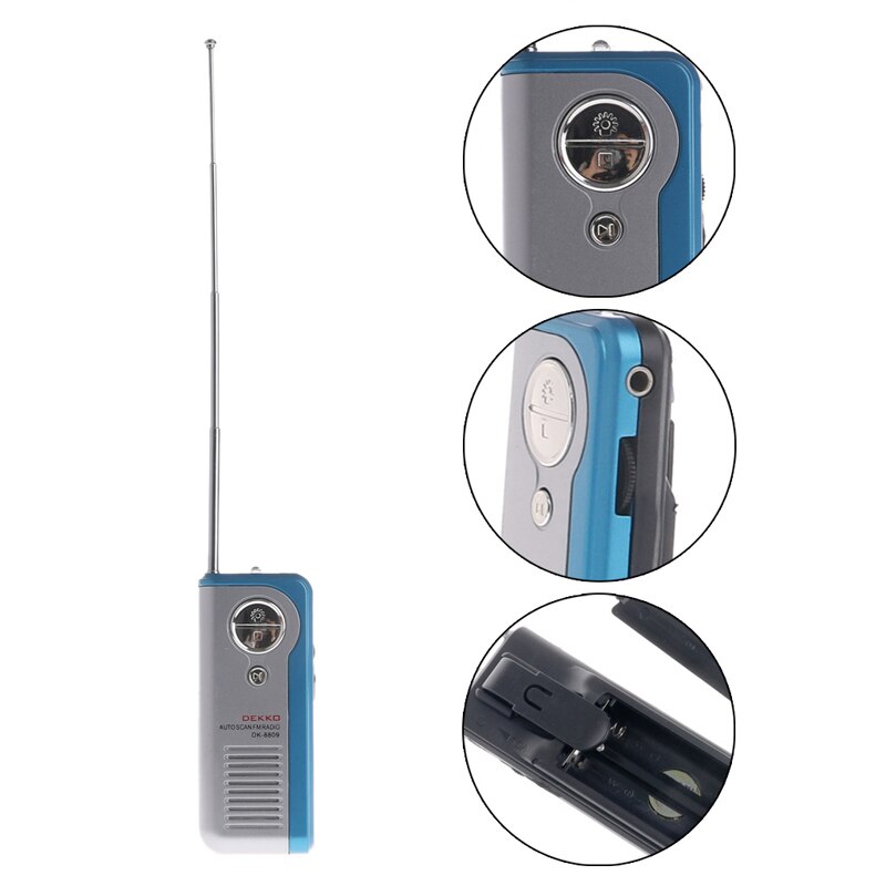 OOTDTY Mini Portable Auto Scan FM Radio Receiver C... – Grandado