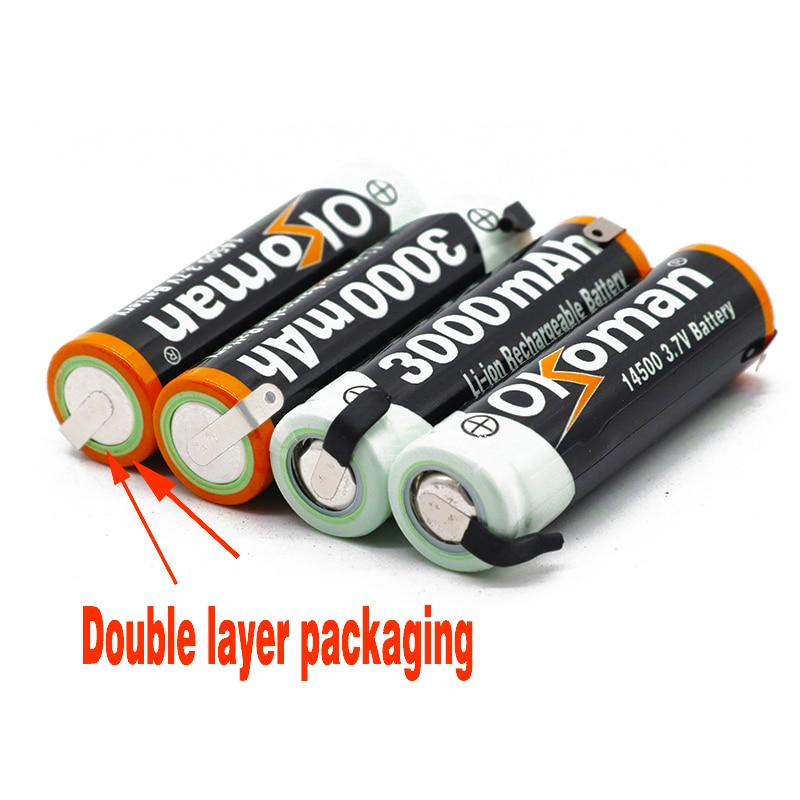 3.7V 3000mAh 14500 Lithium Battery Lithium Recharg... – Vicedeal