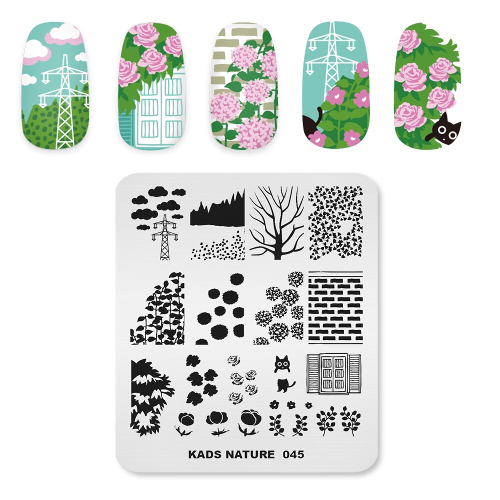 Kads Natuur 045 Nail Art Stempel Plaat Rose Bloem ... – Grandado
