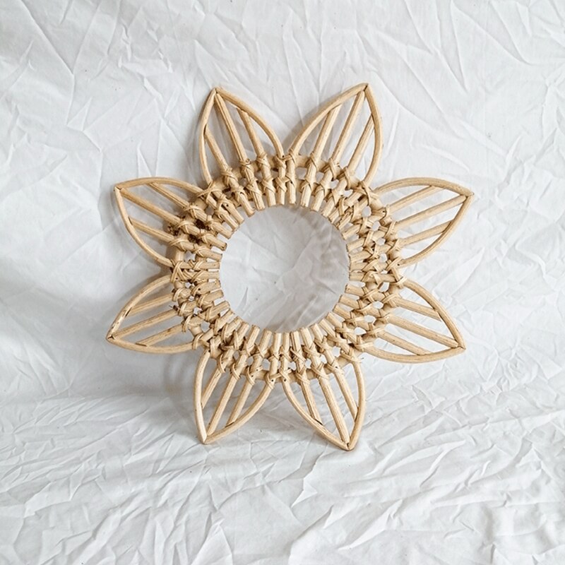 Rattan Frame Hanging Wall Mirror Frame Photo Wall ... – Grandado