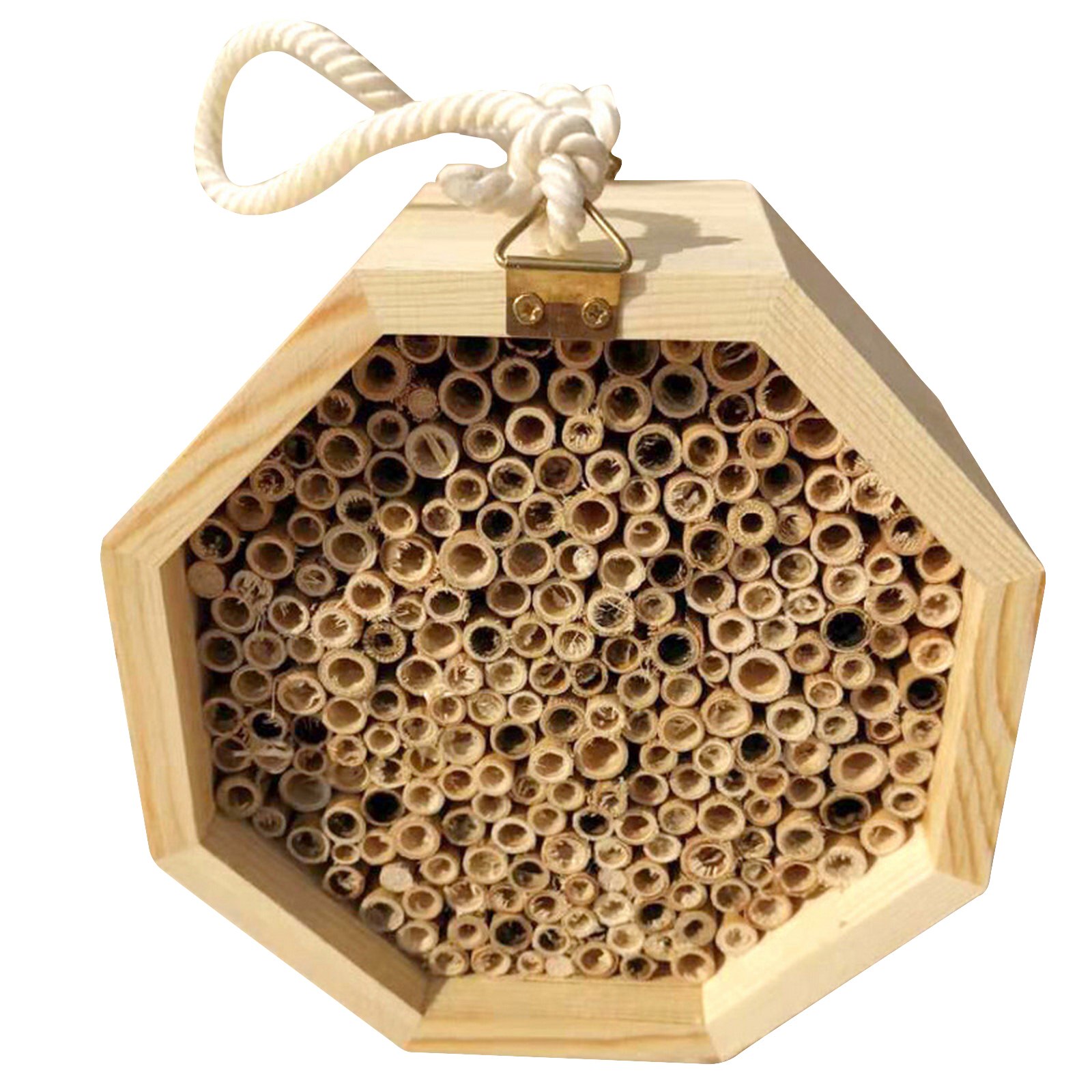Octagonal Shape Bee Hive Wooden Insect Hotel Carpe... – Grandado