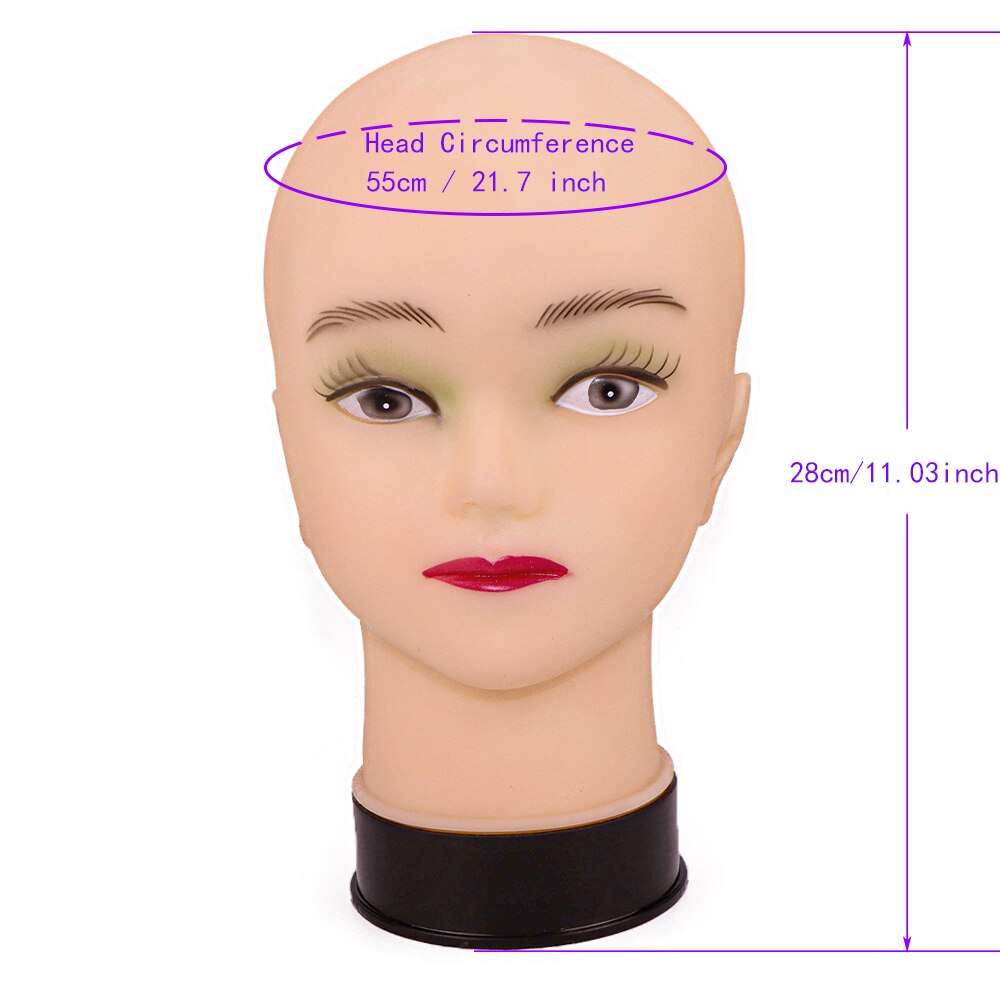 Bald Mannequin Head Stand Soft PC Really 3D eyes m... – Grandado