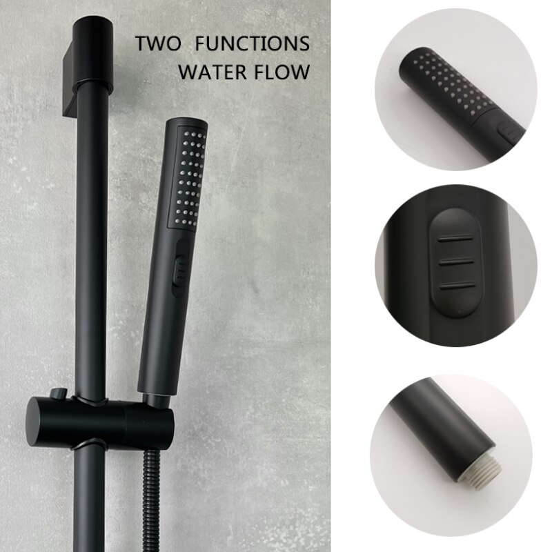 Shower Bar Set with Sliding Bar Solid Brass Outlet... – Vicedeal