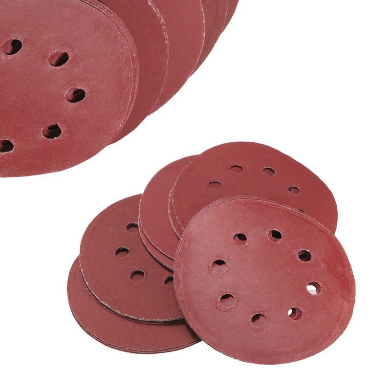 25 stk 5 tommer slibeskiver 125mm 8- huls sandpapi... – Grandado