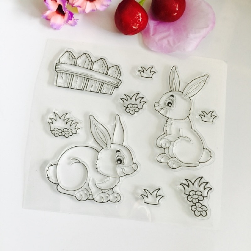 stamps and dies Easter Day Bunny Clear Stamp Steel... – Grandado