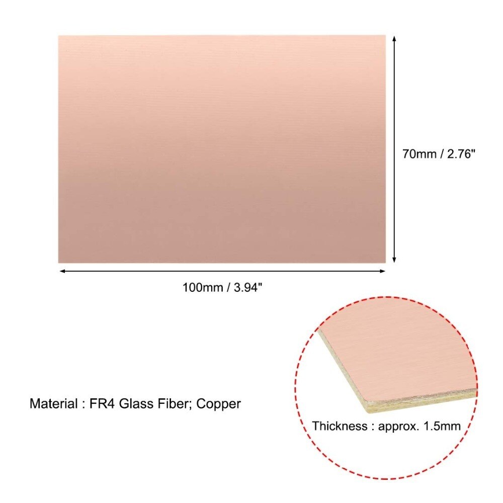 5Pcs 100x70mm Double-Sided Copper Clad Laminate PC... – Grandado