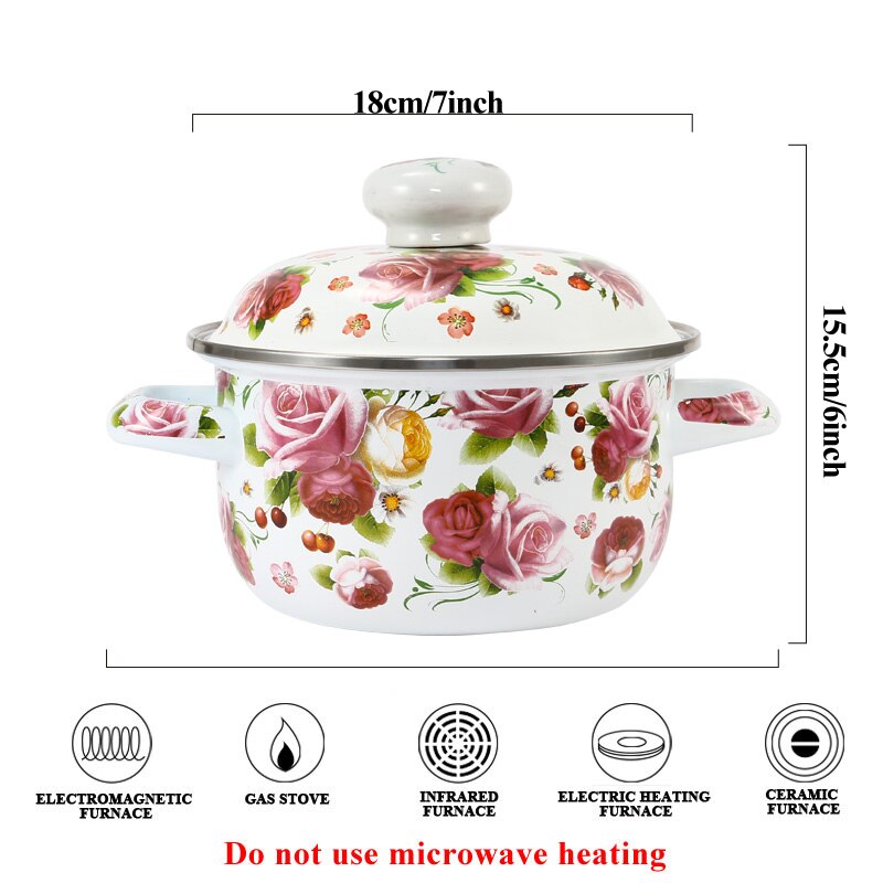 18cm 3-4l emalikeitto potti stockpot mini kattila ... – Grandado