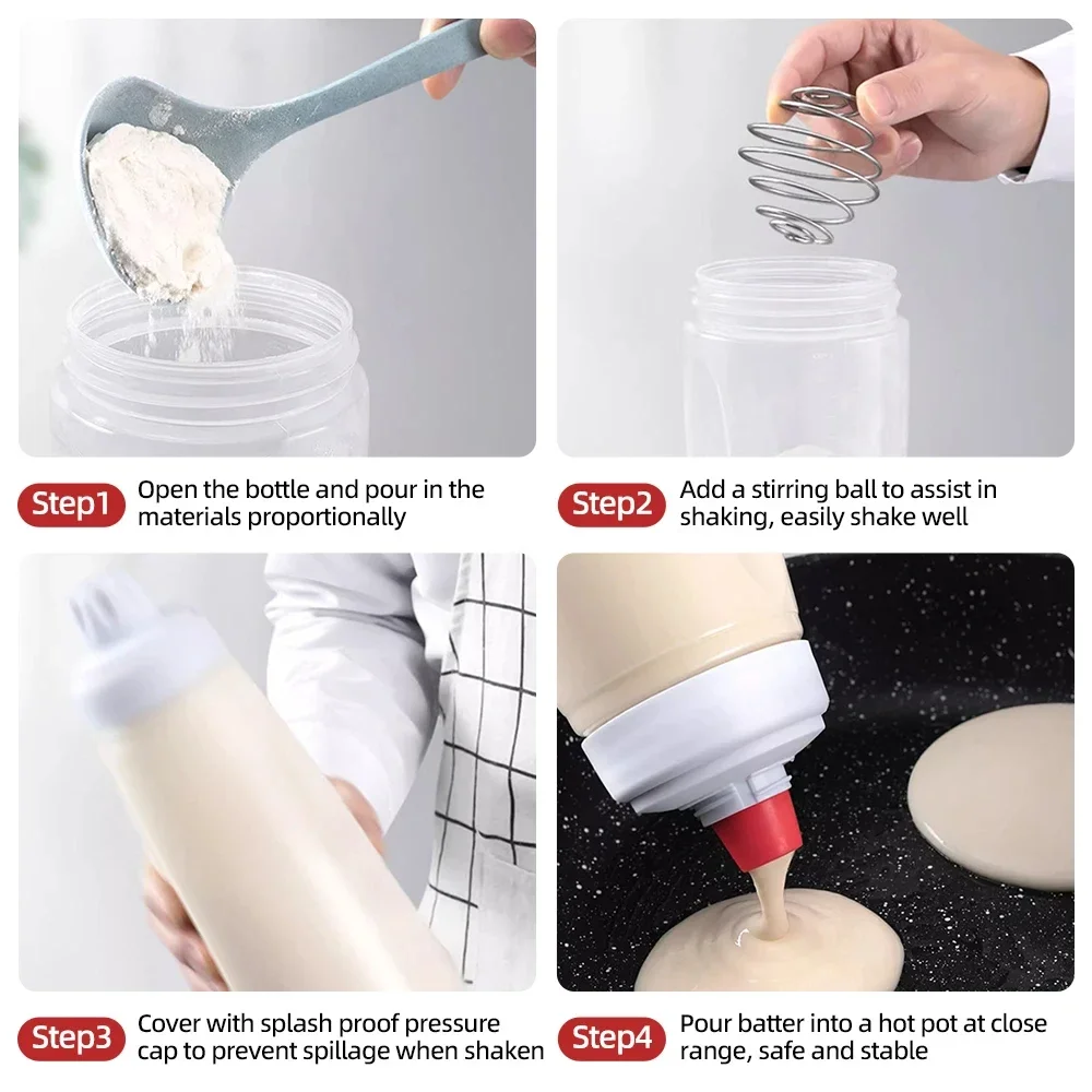 Pancake Batter Bottle Battler Mixer With Blender B... – Grandado
