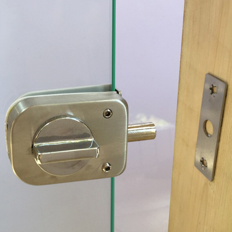 Glass Sliding Door Latch Lock Non-Apertured Stainl... – Grandado