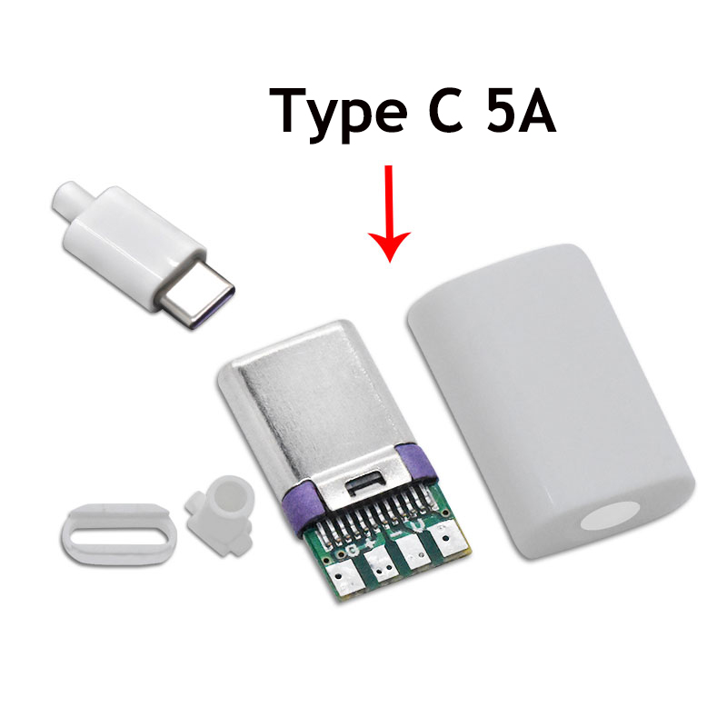 1/2/5set 5A USB Type C Connector Quick Charge 2.0 ... – Vicedeal
