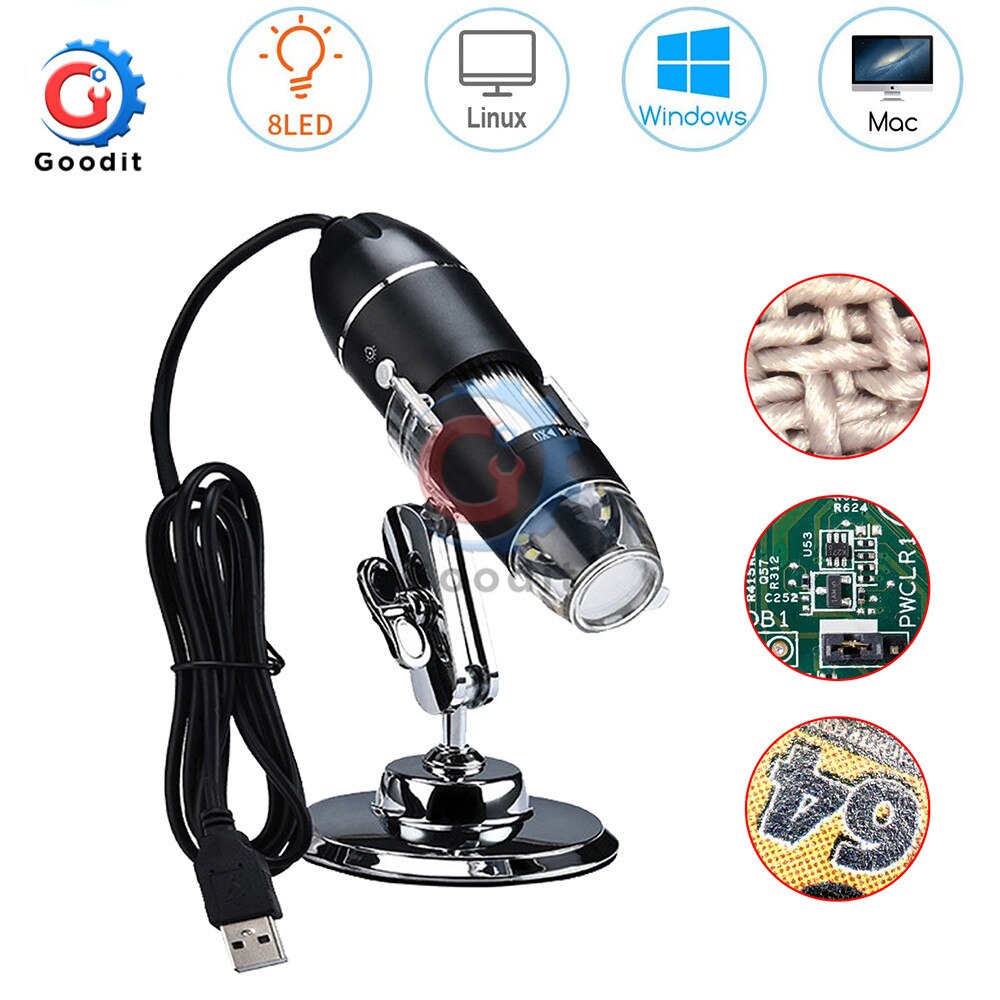 Portable Digital Microscope 500x/1000x/1600x Magni... – Grandado