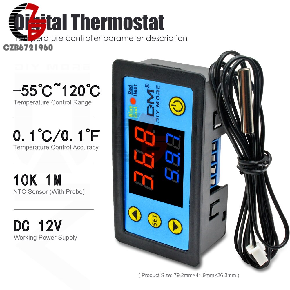 W3231 DC 12V 110V 220V 24V Digitale Thermostaat Te... – Grandado