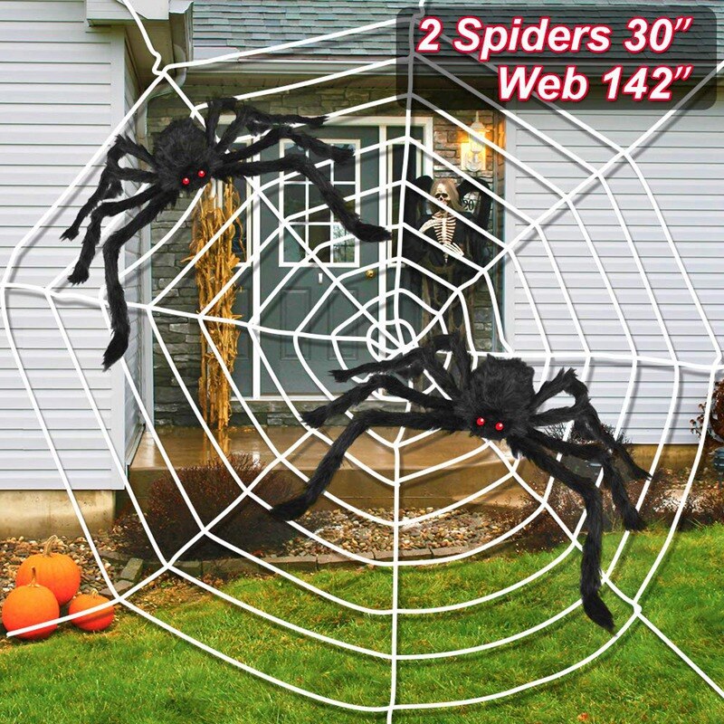 3Pcs Halloween Spinneweb Halloween Spider Decorati... – Vicedeal