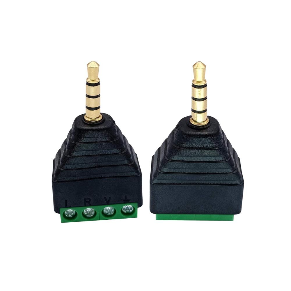 2x3.5mm 1/8 "Stereo 4 Pole Male Plug Naar AV Schro... – Grandado