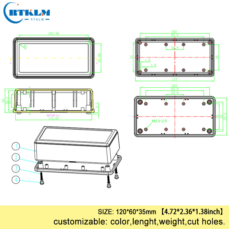 ABS plastic project case diy electrical plastic en... – Vicedeal