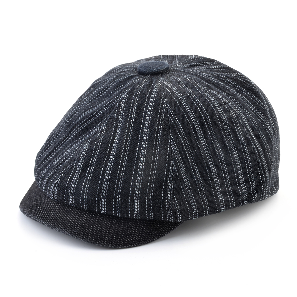 Unisex Octagonal hat men autumn Retro stripes gorr... – Grandado