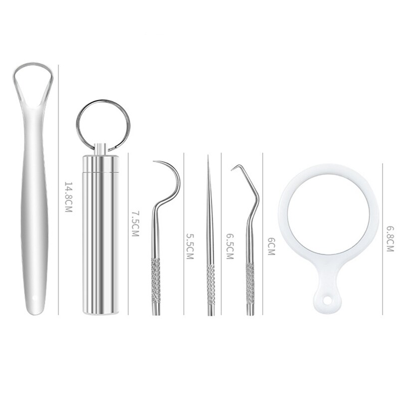 Edelstahl Spiegel Werkzeug Set mit Tasche Mund Spi... – Vicedeal