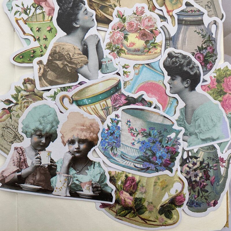 40pcs Vintage Lady Life Daily sticker DIY scrapboo... – Grandado