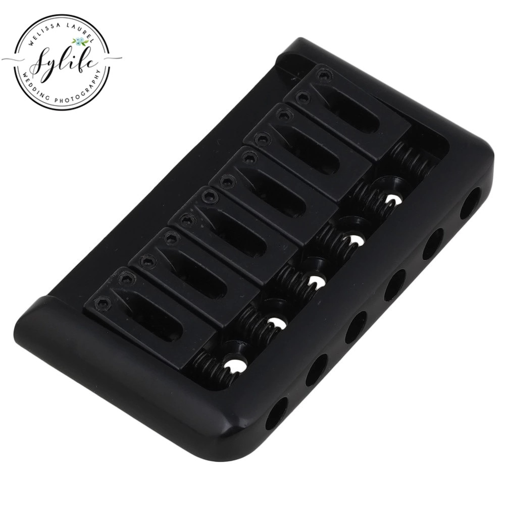 Black Fixed Hardtail Saddle Bridge for 6 String El... – Grandado