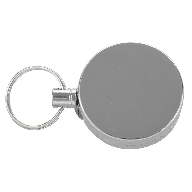Steel Retractable Key Chain Recoil Key Ring Belt Clip Pull Chain Holder ...