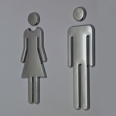 12cm Acrylic Self Adhesive Toilet Door Sign Men An... – Grandado