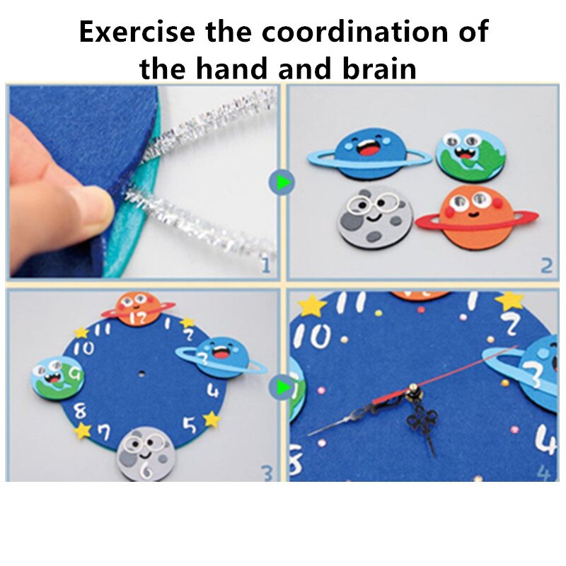 Handmade Craft Kit Space Style Wall Hanging Clock ... – Grandado