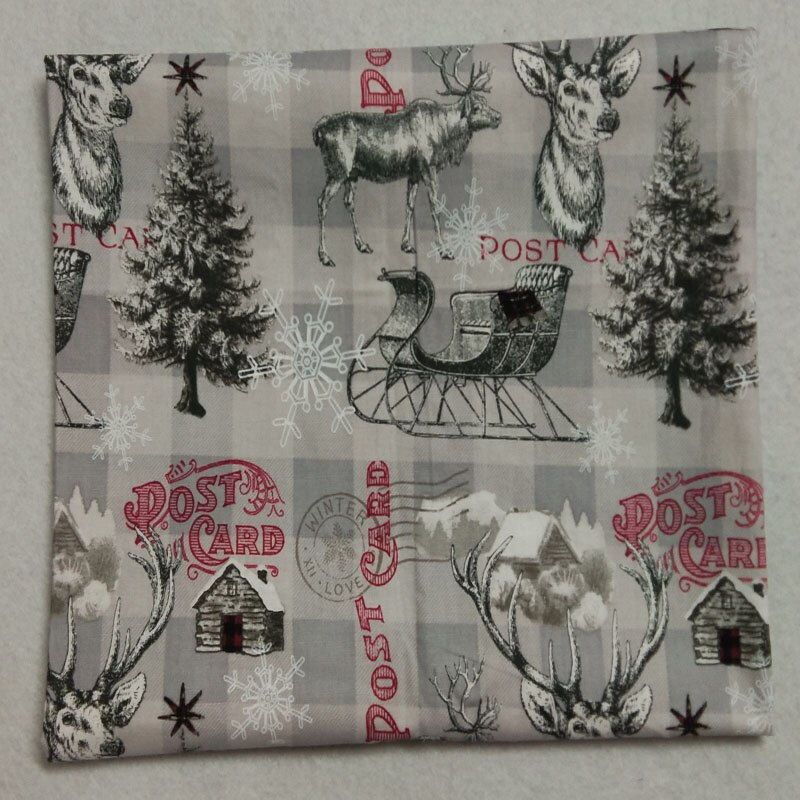 Classic Grey Christmas Deer Sled Snowflake Tree Pr... – Grandado