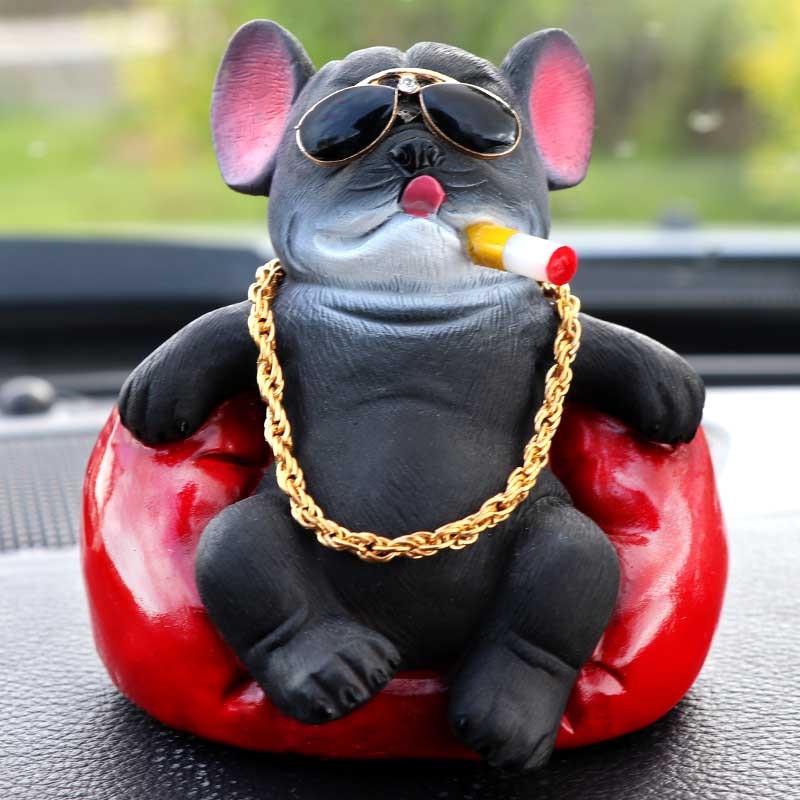 Cute Bulldog Car Dashboard Toys Cool Style Car Orn... – Grandado