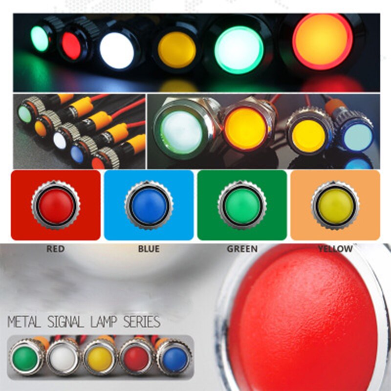 10mm Metal Indicator light waterproof Signal lamp ... – Vicedeal