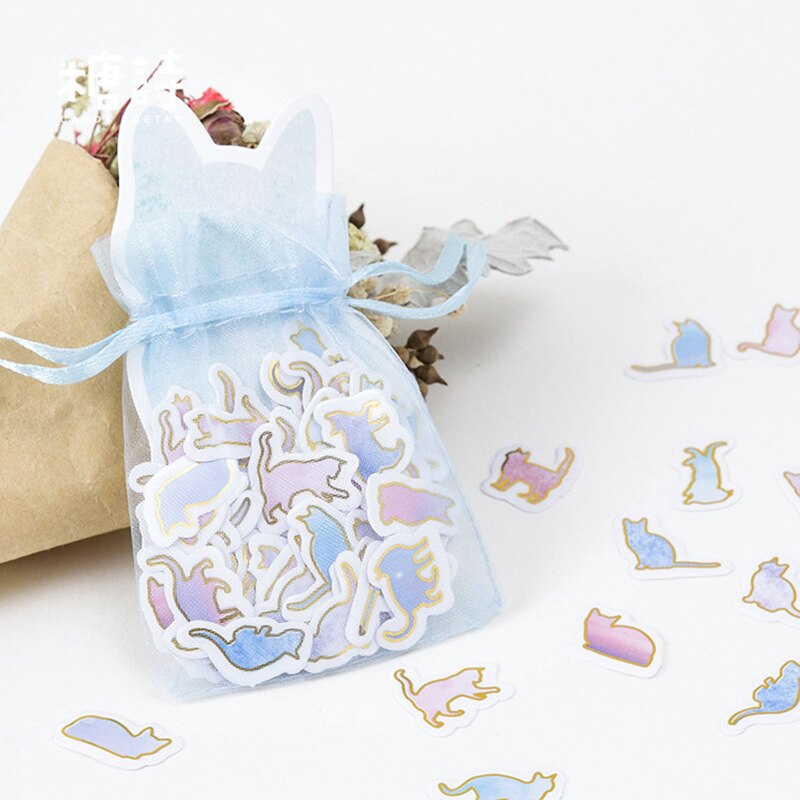100 pcs/lot Cute animal cat mini paper sticker DIY... – Grandado
