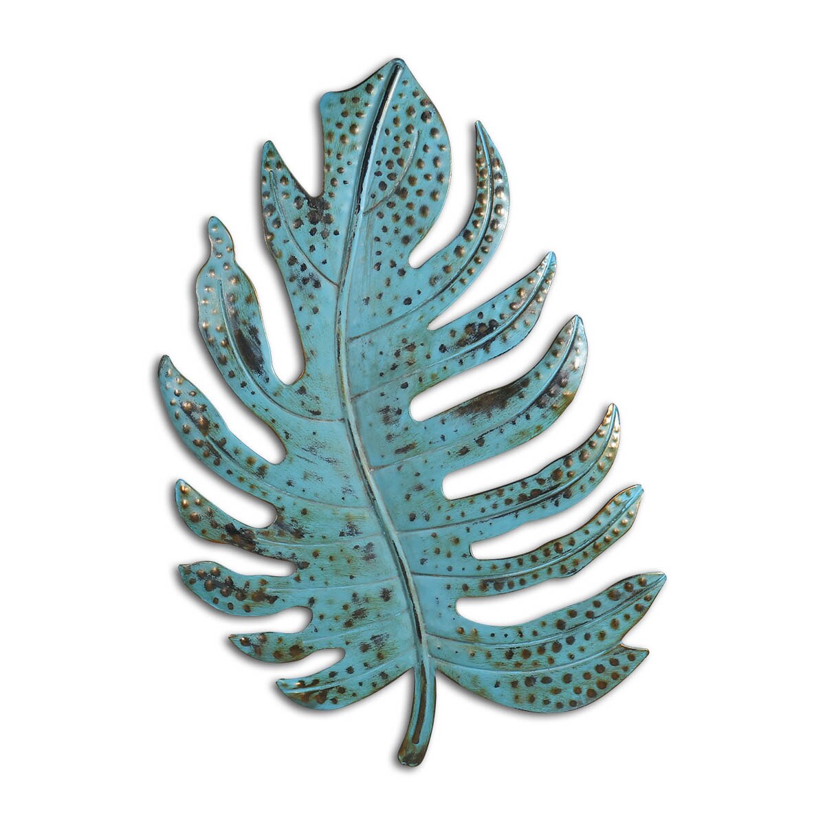 Green Leaf Wall Decor Leaf Metal Wall Art Sculptur... – Grandado