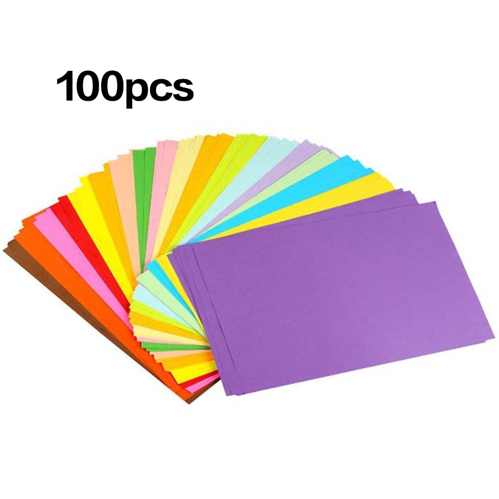100Pcs Colored A4 Copy Paper Crafting Decoration P... – Vicedeal