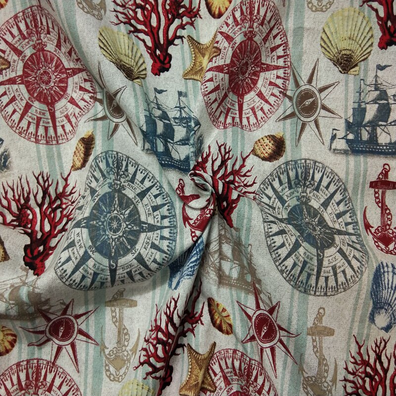 100% Plain Cotton viaPhil Sailing Ship Coral Shell... – Vicedeal