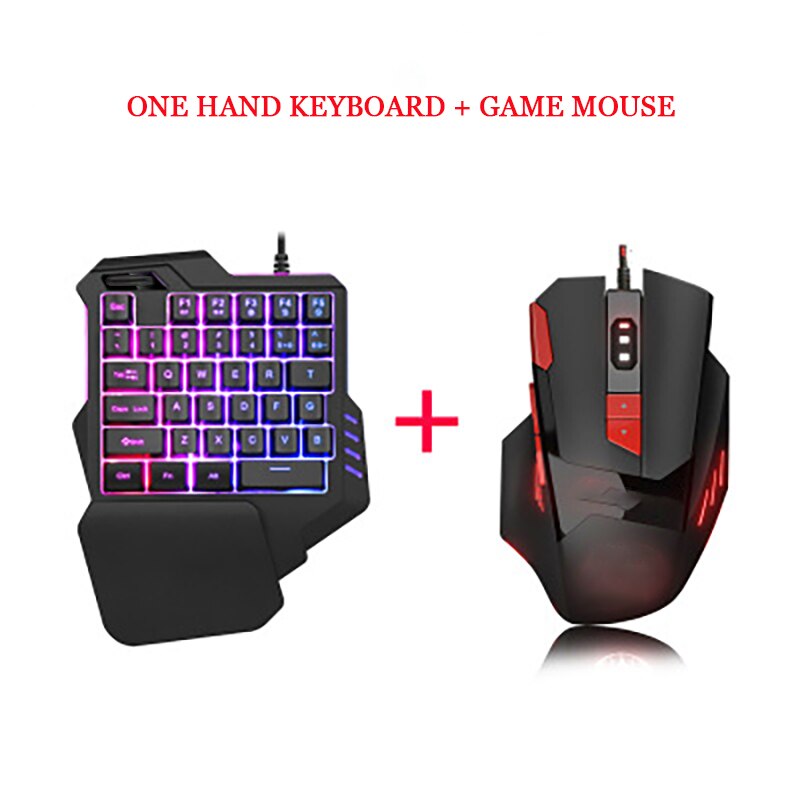 One-hand keyboard colorful RGB macro recording gam... – Grandado