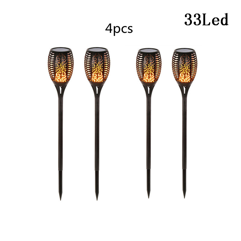 12LED 33LED Solar Flame Flashlight Flashing Waterp... – Grandado