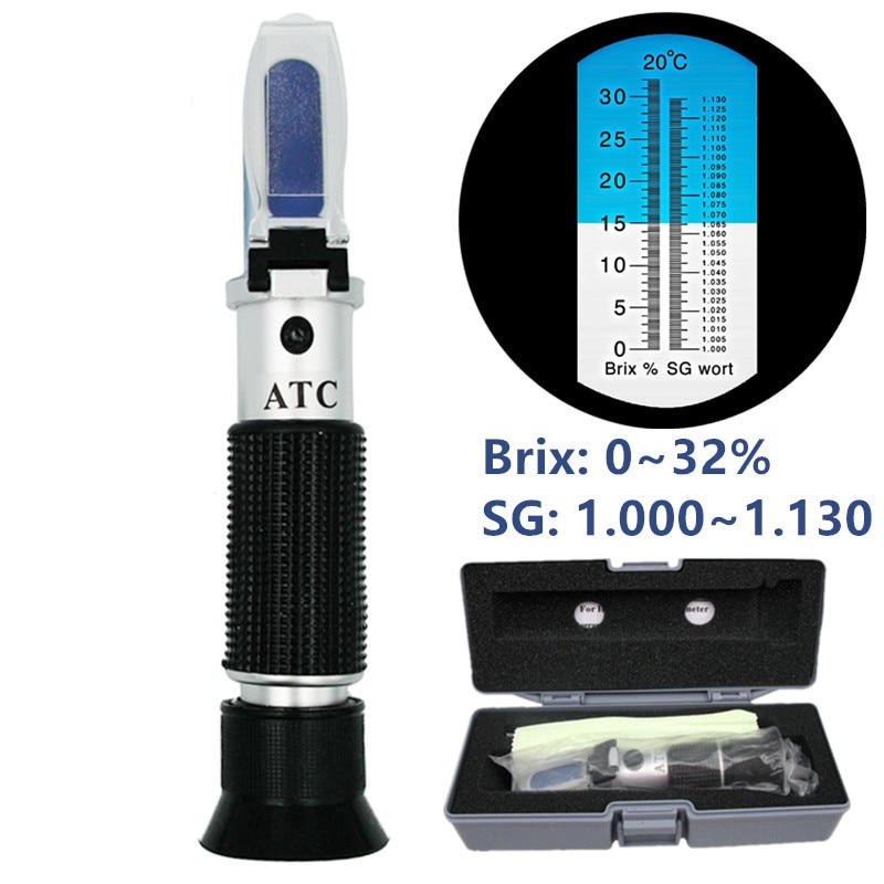 Refractometer Beer Brix Wort Sugar Alcohol 0~30% 1... – Vicedeal
