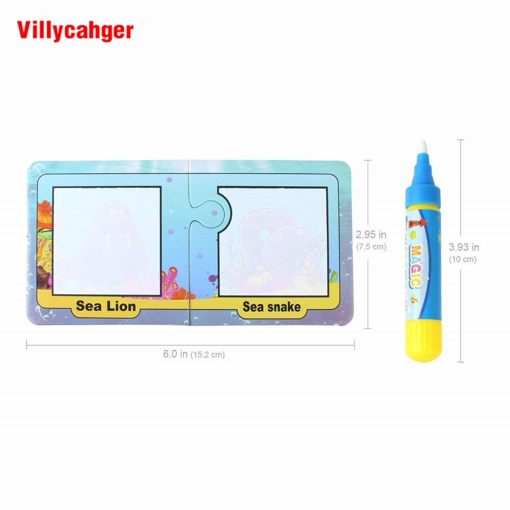 16pcs/set Marine Theme Water Drawing Cards with 1 ... – Grandado