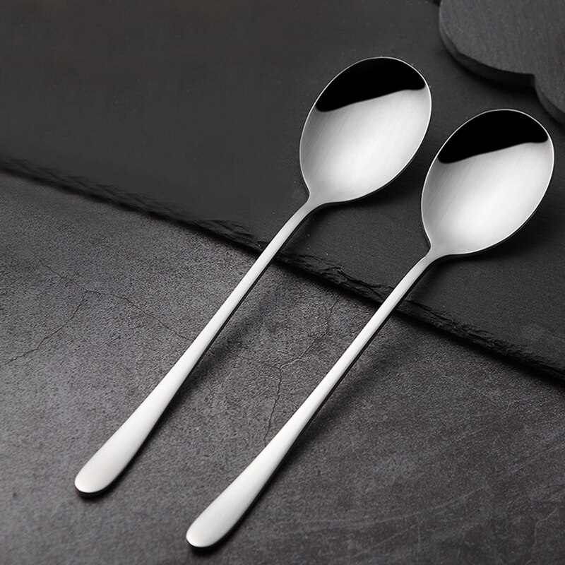 2 Pcs Soup Spoon Stainless Steel Long Handle Table... – Grandado