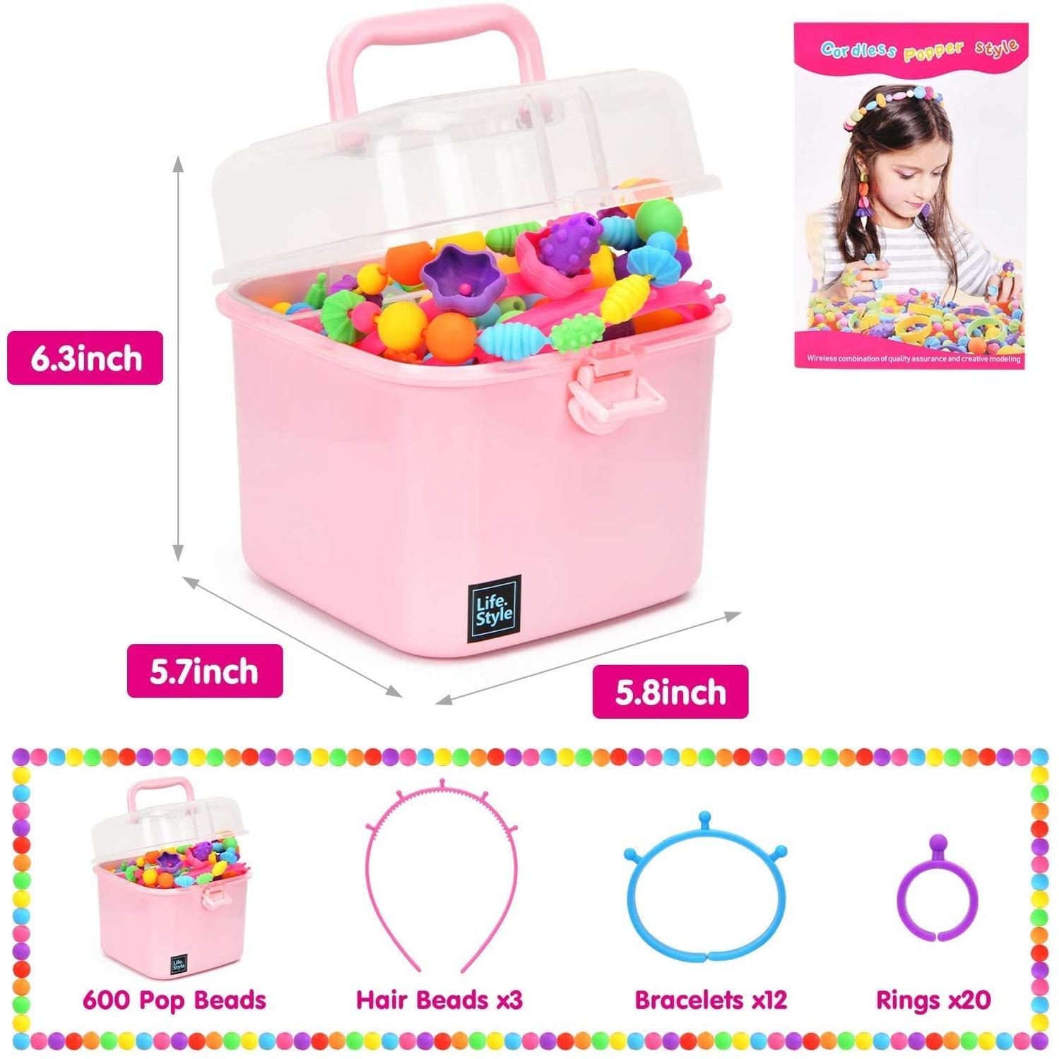 600 PCS Pop Beads,DIY Jewelry Making Kit -Arts and... – Grandado