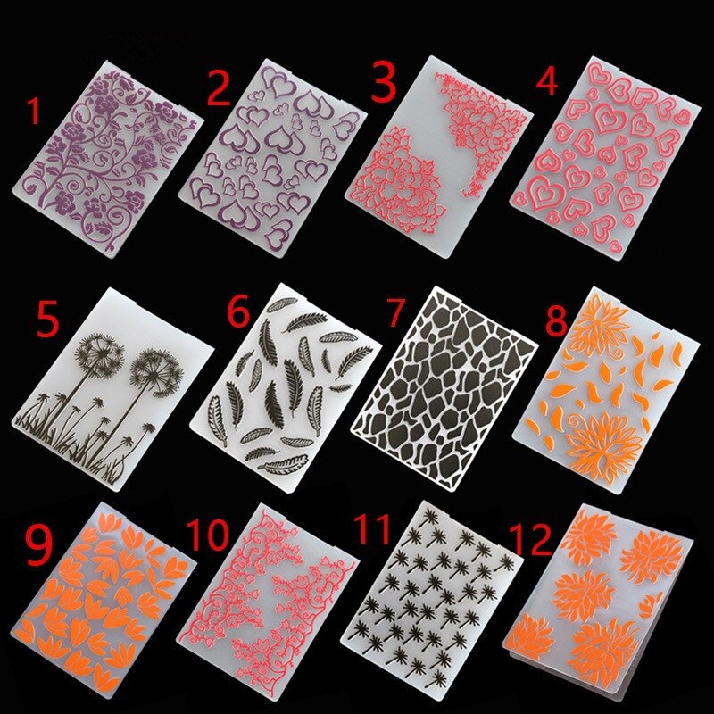 Plastic DIY Embossed Stencil Folder Peony Flower E... – Vicedeal
