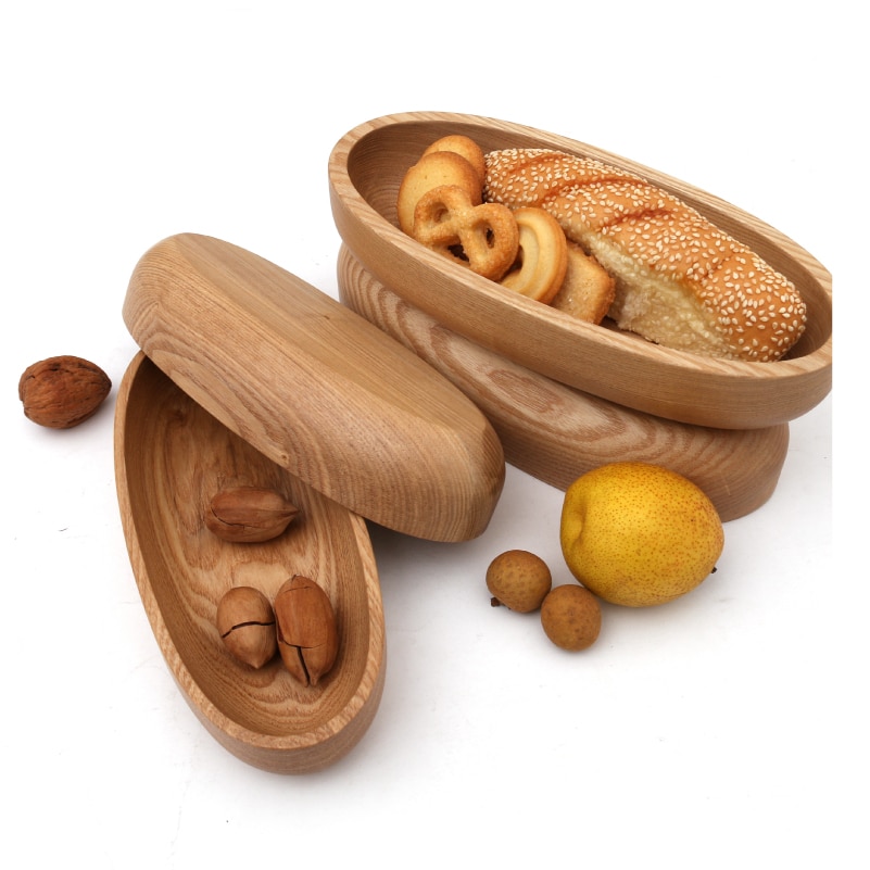 Wooden macaron tray ash mangosteen nut plate solid... – Grandado