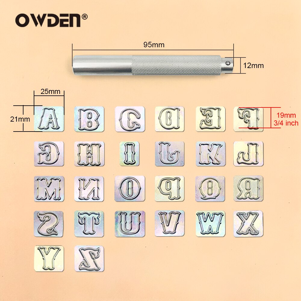 OWDEN 27Pcs 3/4" Leather Tools Alphabet Stamp... – Grandado