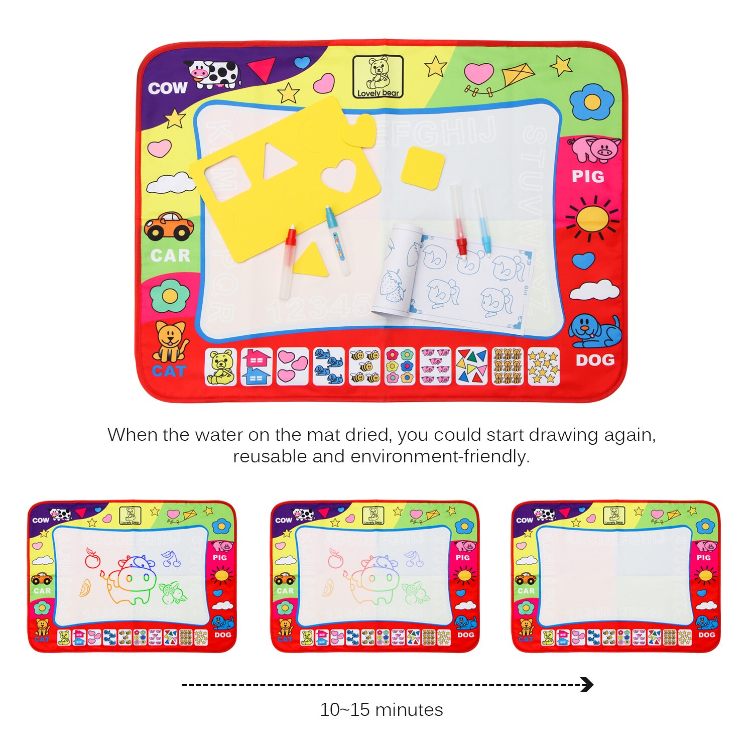 Reusable Water Magic Mat Mess-Free Drawing Paintin... – Grandado