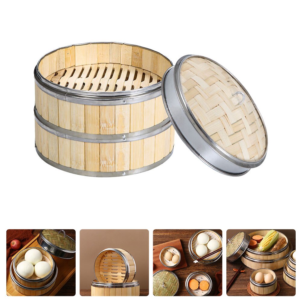 1 Set Food Steamer Bamboo Food Steamer Bamboo Stea... – Grandado